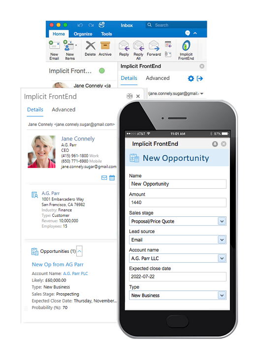 Implicit Outlook Integrations - Implicit CRM Collaboration